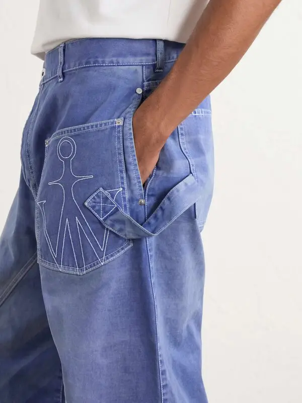 JW Anderson Embroidered Wide-leg Jeans