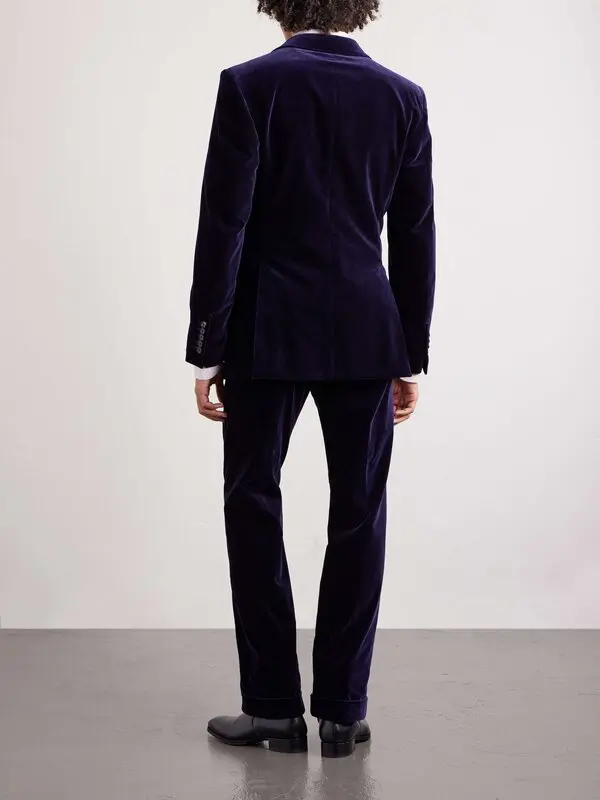 TOM FORD Atticus Slim-fit Cotton-blend Velvet Blazer
