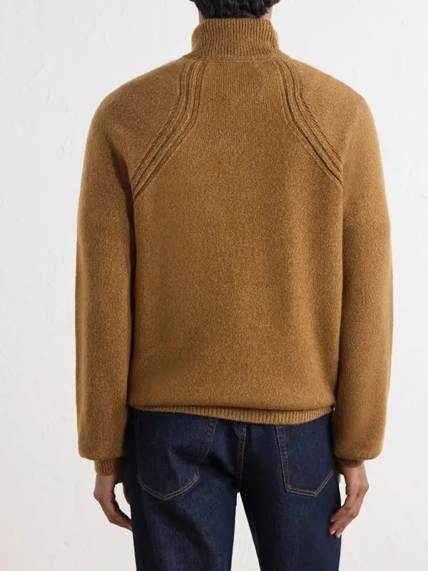 Sease Cashmere Half-zip Sweater - Yellow