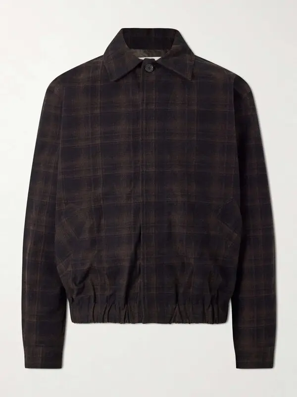JEANERICA Jean Checked Cotton And Wool-blend Jacket - Brown