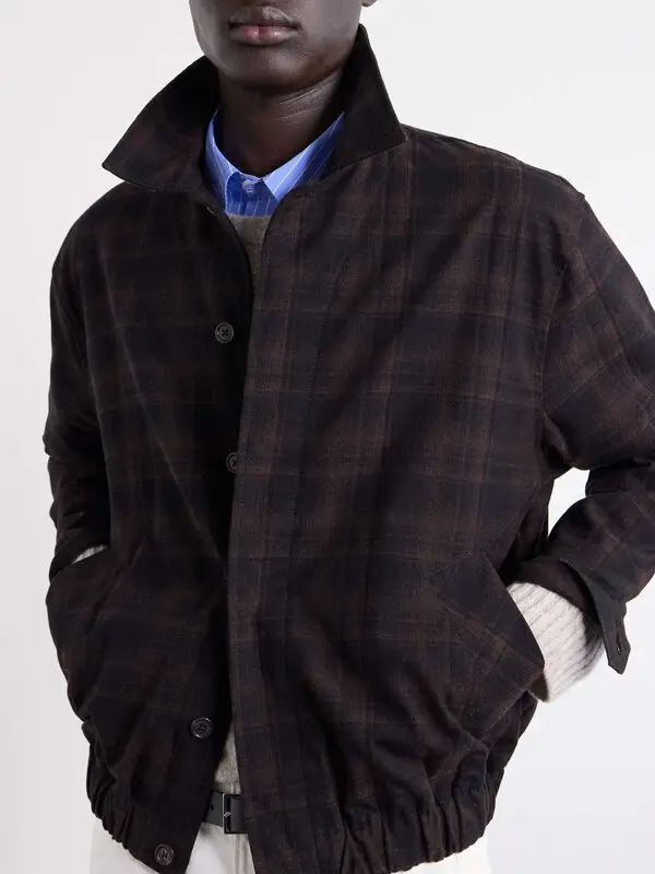 JEANERICA Jean Checked Cotton And Wool-blend Jacket