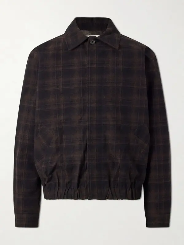 JEANERICA Checked Cotton And Wool-blend Jacket - Brown