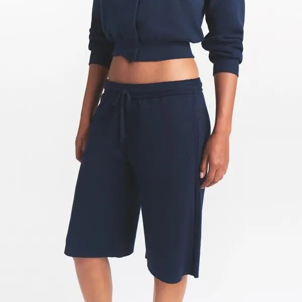SKIMS Long Short | Blue | | Cotton Fleece