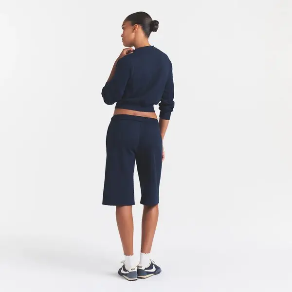 SKIMS Long Short | Blue | | Cotton Fleece