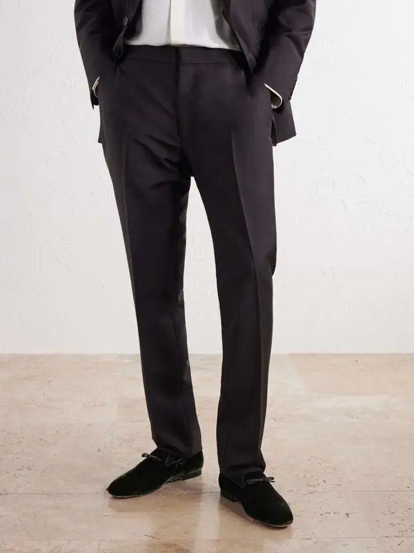 TOM FORD Scott Bow-detailed Velvet Loafers