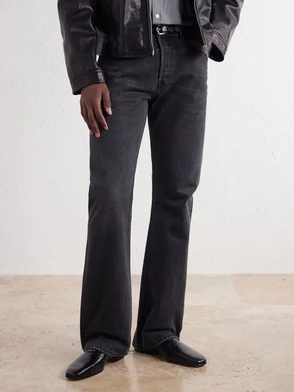 TOTEME Soft Croc-effect Leather Loafers