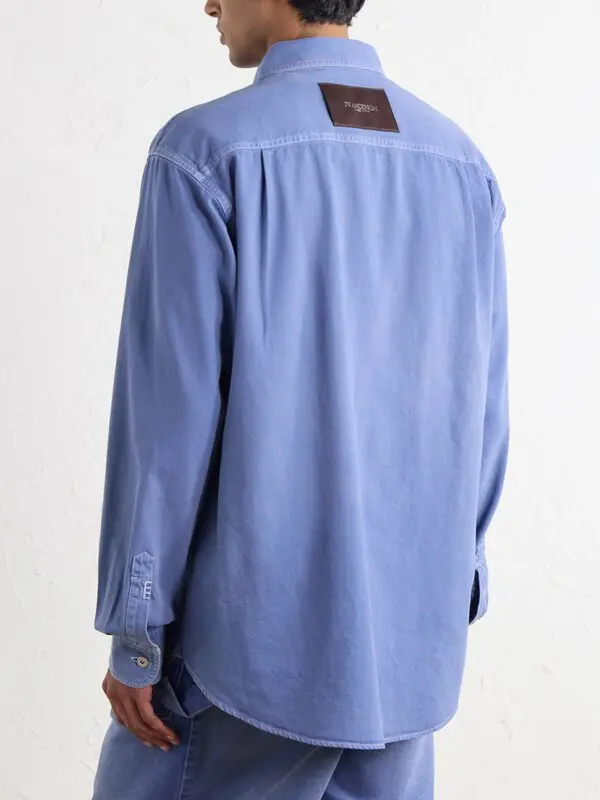 JW Anderson Logo-embroidered Cotton-twill Shirt