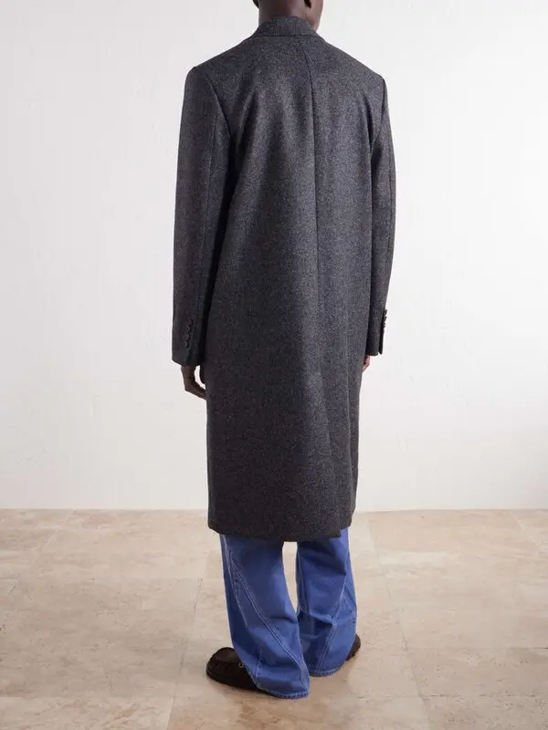 JW Anderson Double-breasted Brushed Wool Coat