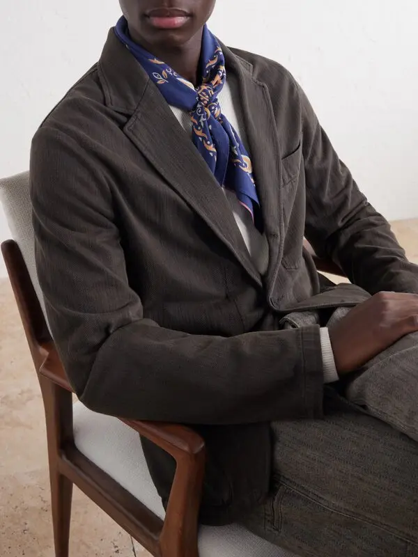 Ralph Lauren Herringbone Cotton Blazer