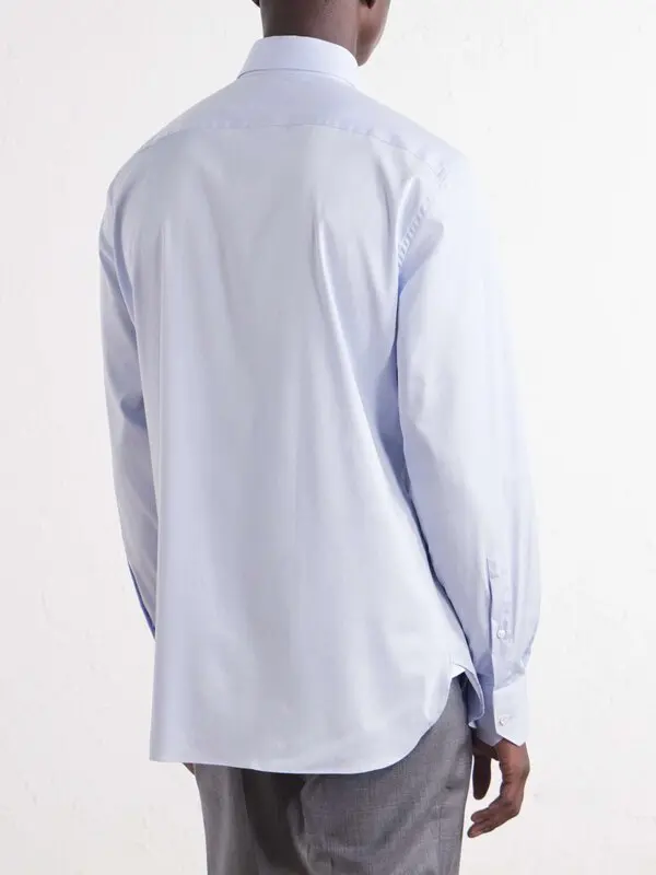 Zegna Cotton-blend Twill Shirt