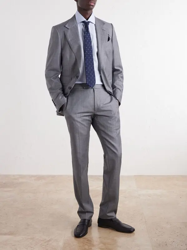 Zegna Cotton-blend Twill Shirt - Blue