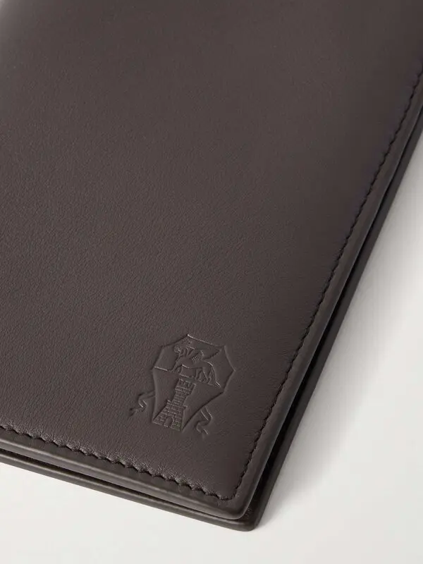Brunello Cucinelli Logo-debossed Leather Passport Holder
