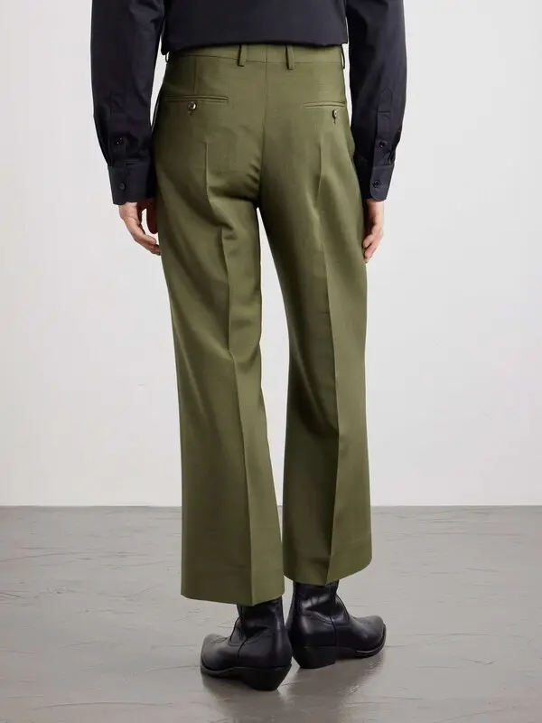 Celine Ethan Straight-leg Mohair And Wool-blend Hopsack Trousers