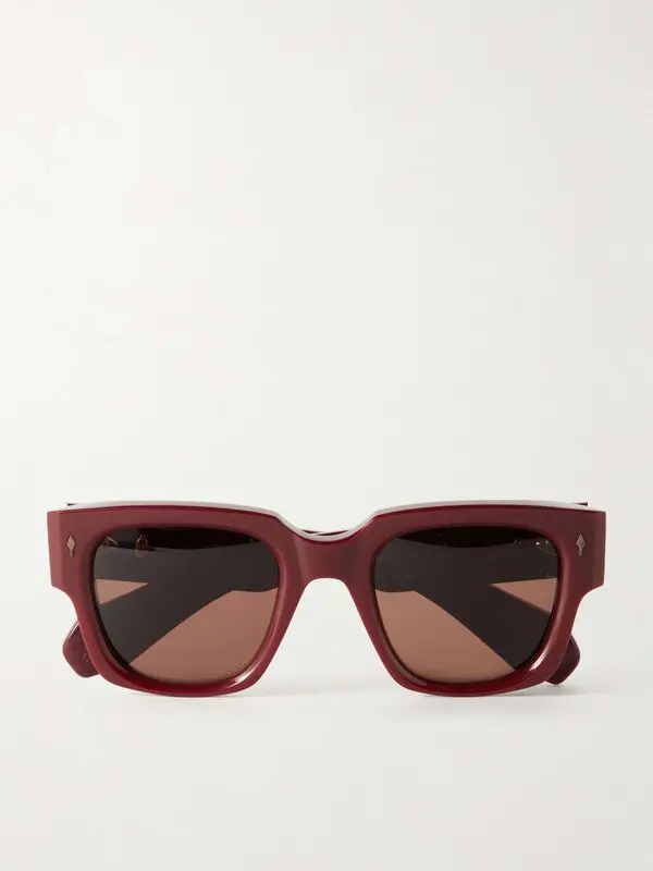 JACQUES MARIE MAGE Enzo Square-frame Acetate Sunglasses - Red