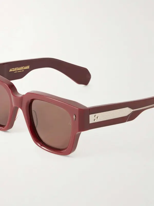 JACQUES MARIE MAGE Enzo Square-frame Acetate Sunglasses