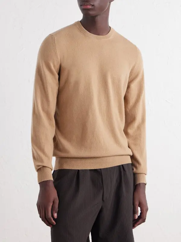 Fedeli 100% Cashmere Crew Neck Sweater - Neutrals