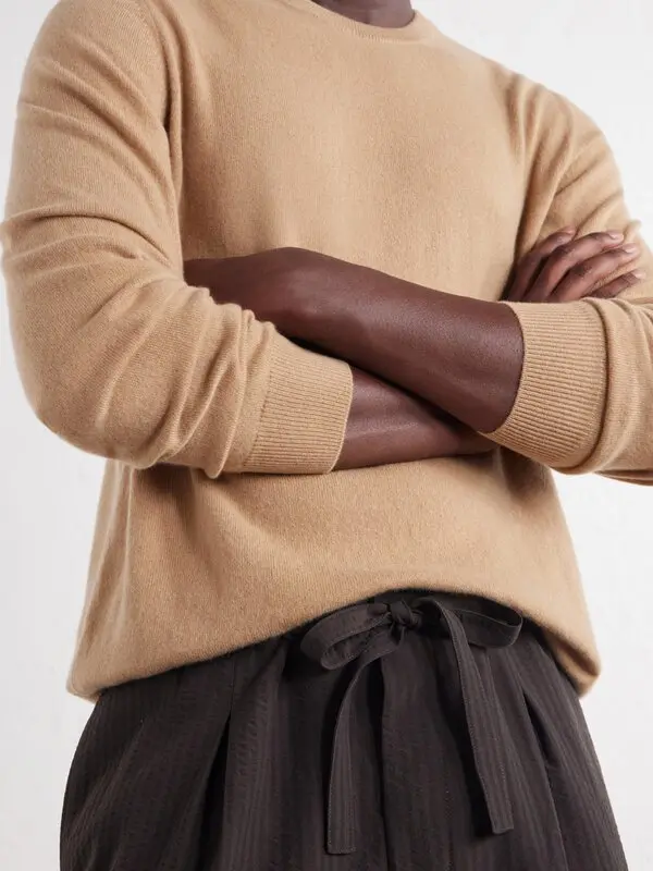 Fedeli 100% Cashmere Crew Neck Sweater - Neutrals