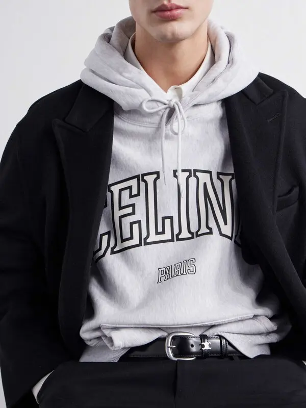 Celine Logo-print Cotton-jersey Hoodie