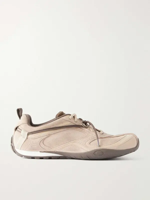 Balenciaga Radar Suede Sneakers - Beige