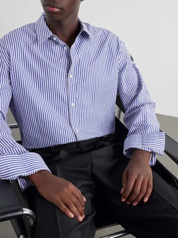 Celine Striped Cotton-poplin Shirt