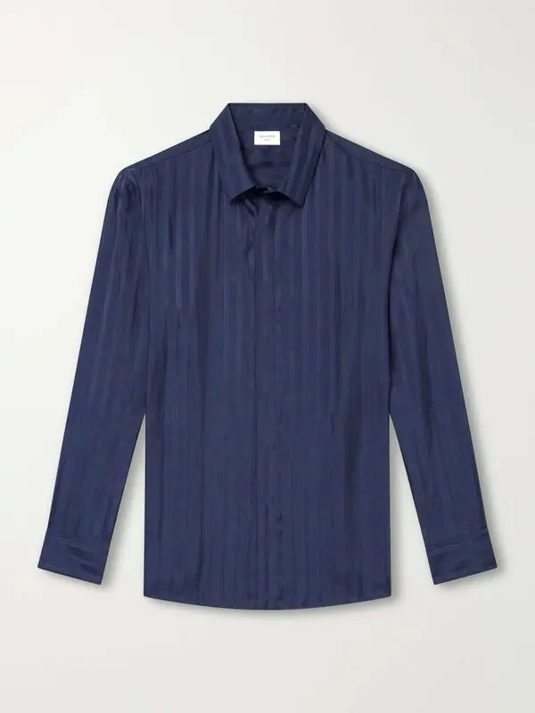 Saint Laurent Striped Jacquard Shirt - Blue
