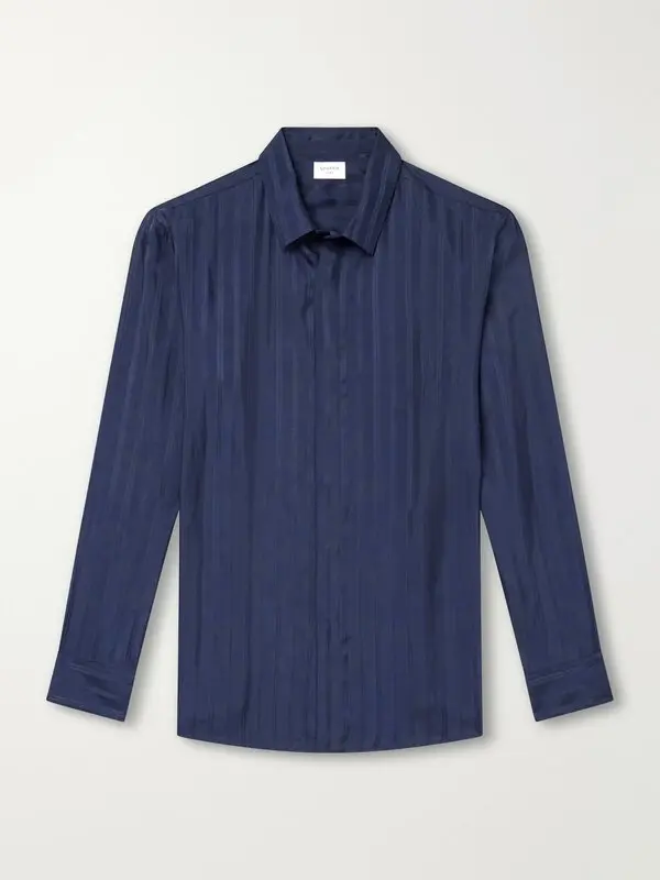Saint Laurent Striped Jacquard Shirt - Blue