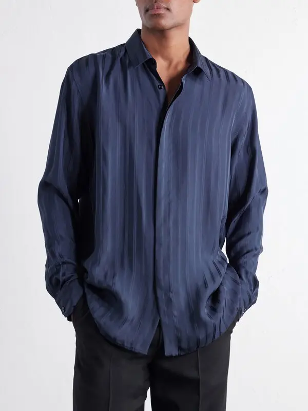 Saint Laurent Striped Jacquard Shirt