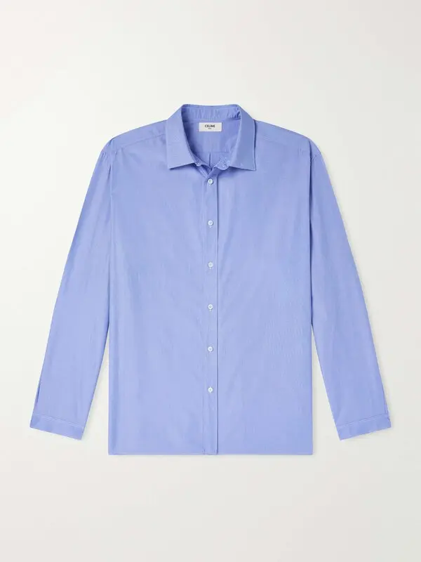 Celine Cotton-chambray Shirt - Blue