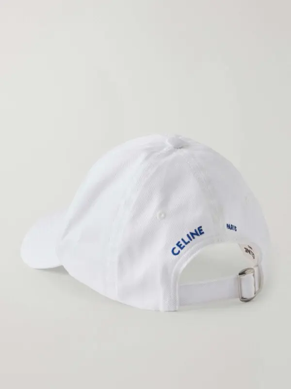 Celine Triomphe-embroidered Cotton-twill Baseball Cap