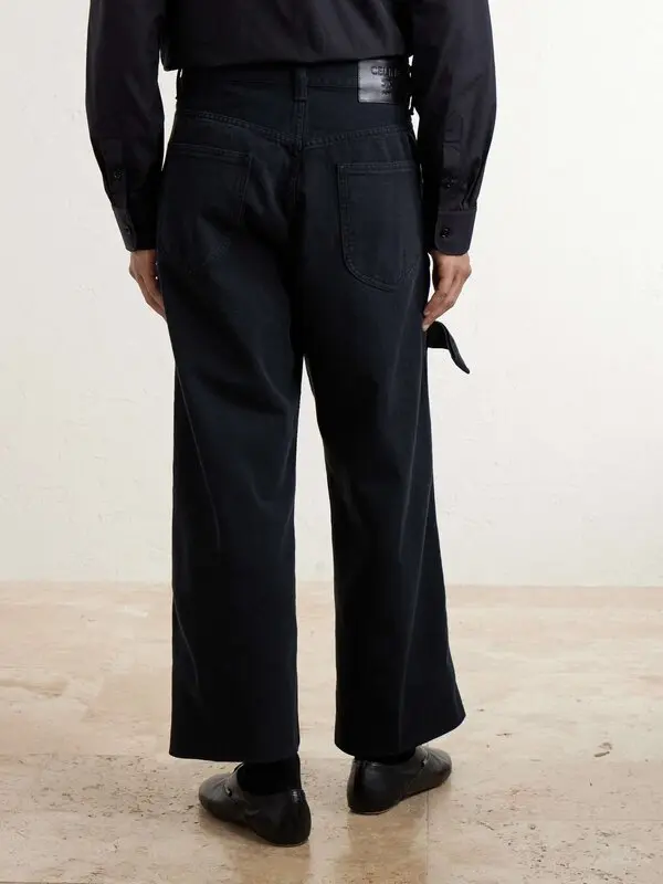 Celine Wide-leg Embellished Jeans