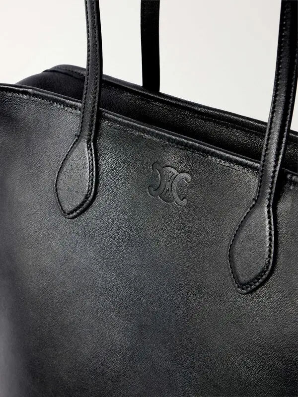 Celine Logo-embossed Leather Tote Bag