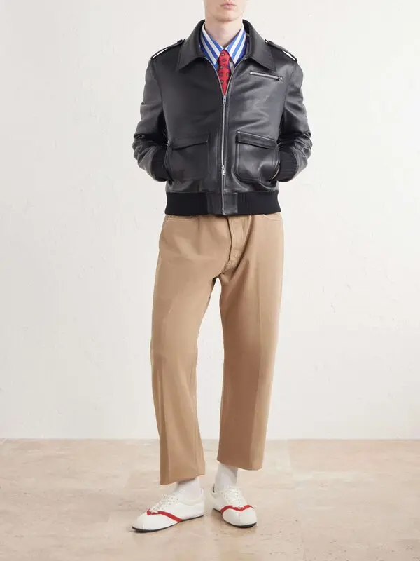 Celine Leather Blouson Jacket