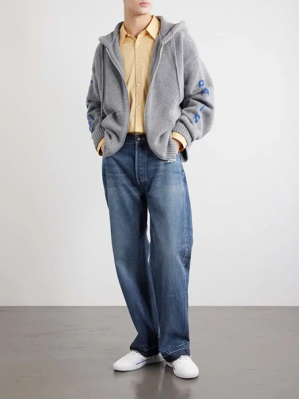 Celine Wool Zip-up Hooded Cardigan