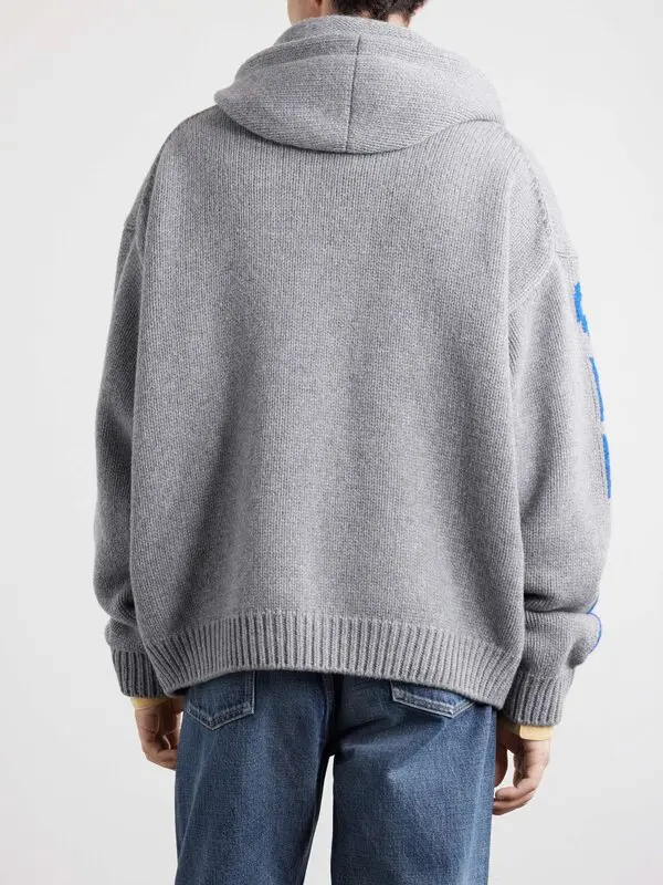 Celine Wool Zip-up Hooded Cardigan