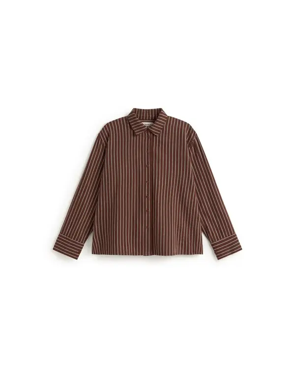 THINKING MU Manuela O-hara Striped Blouse - Brown