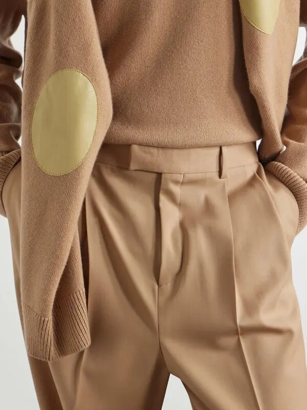 Celine Jazz Straight-leg Stretch Wool-gabardine Trousers