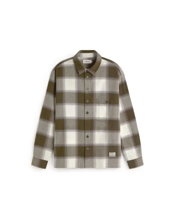 THINKING MU Theo Checkered Overshirt - Green