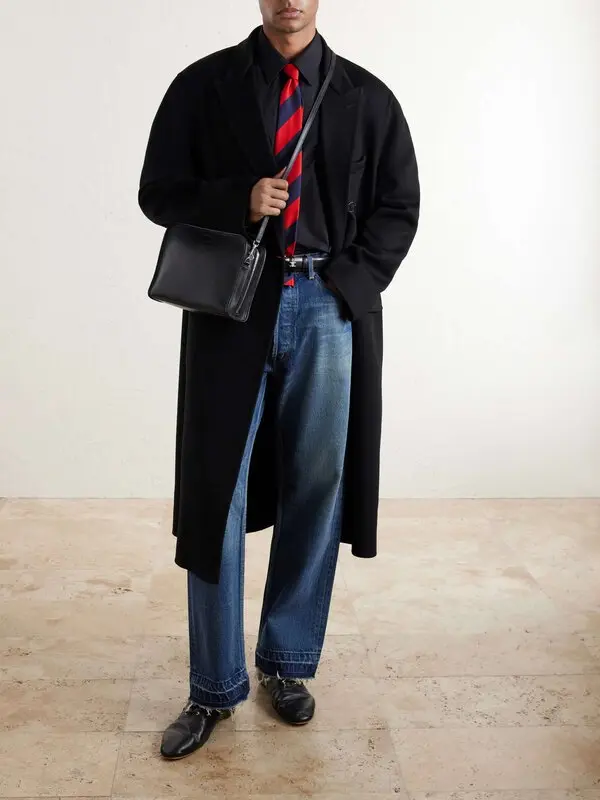 Celine Horizontal Triomphe-debossed Leather Messenger Bag