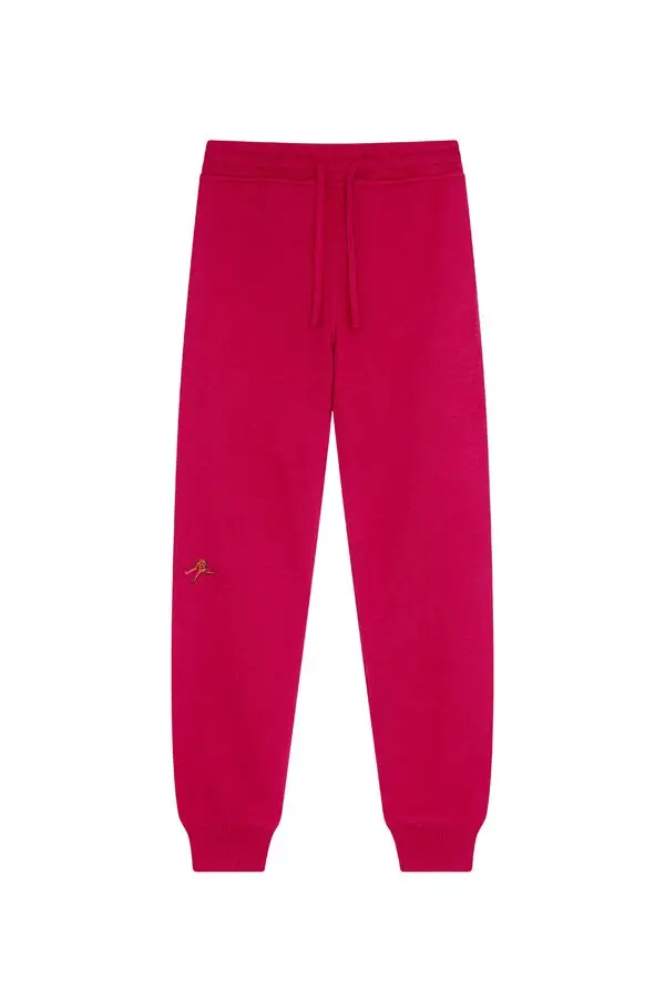 LA GRANNI Knitted Gato Trousers Burgundy