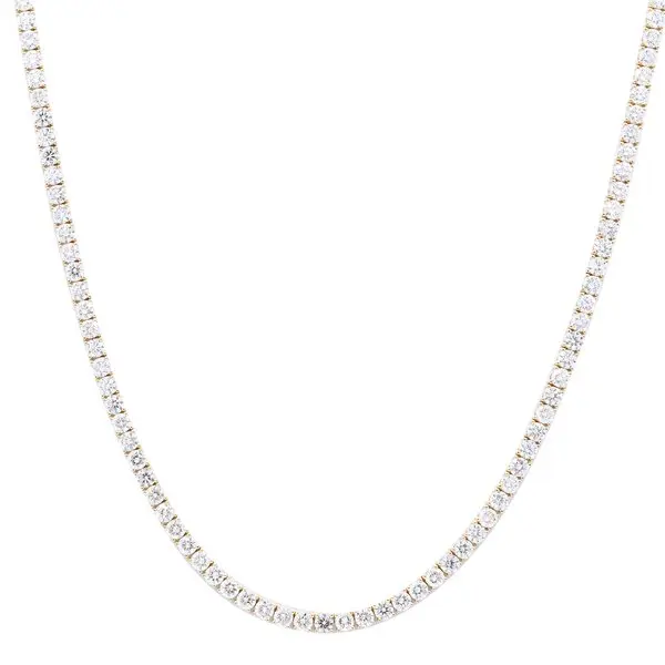 MYGEMMA 22.08 Ctw Lab-grown Diamond Tennis Necklace - Yellow_gold