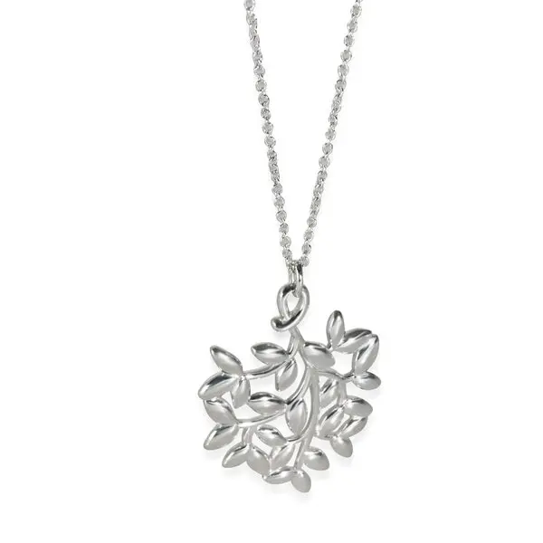 Tiffany & Co. Sterling Silver Paloma Picasso Olive Leaf Pendant Necklace - Sterling_silver
