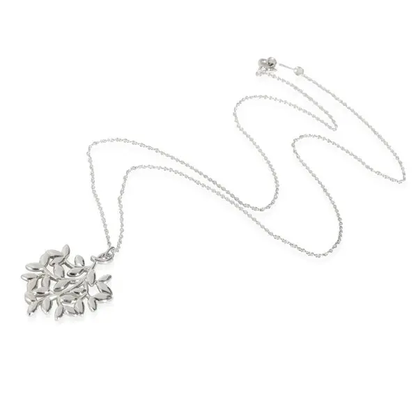 Tiffany & Co. Sterling Silver Paloma Picasso Olive Leaf Pendant Necklace