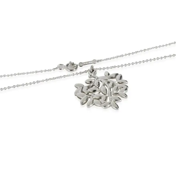 Tiffany & Co. Sterling Silver Paloma Picasso Olive Leaf Pendant Necklace