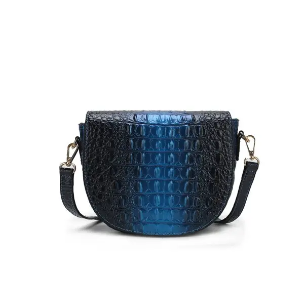 MKF COLLECTION - J'OMOR Amalia Croc-embossed Crossbody Bag
