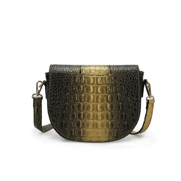 MKF COLLECTION - J'OMOR Amalia Croc-embossed Crossbody Bag