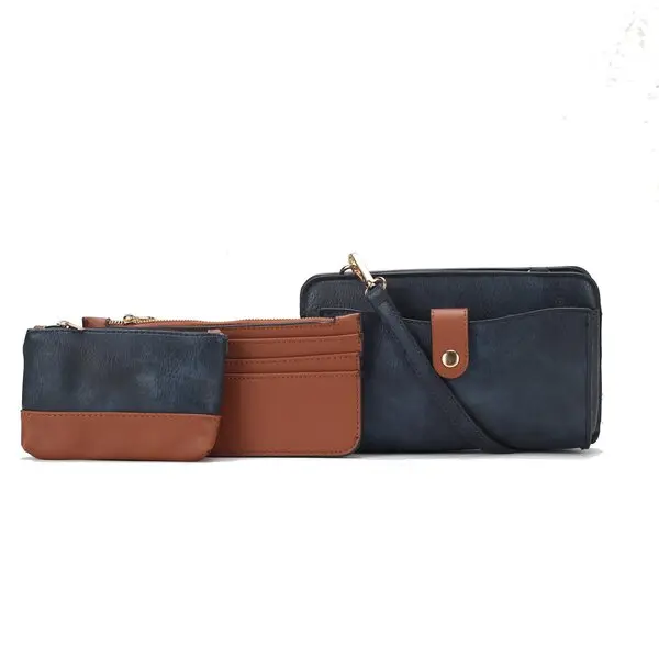 MKF COLLECTION - J'OMOR Muriel Crossbody Bag & Card Holder Set Navy