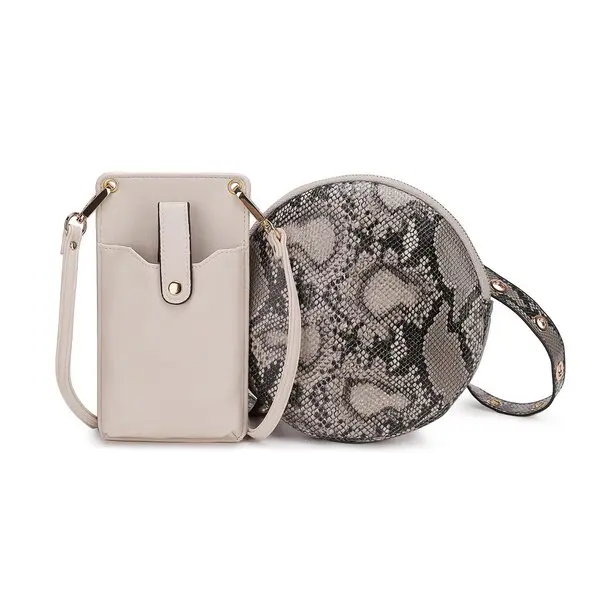 MKF COLLECTION - J'OMOR Hailey Phone Crossbody Bag Light Gray - Grey