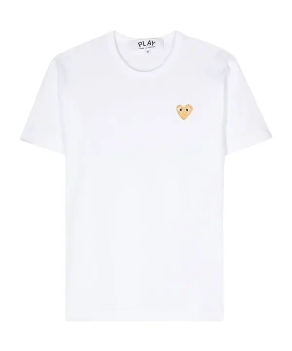 Play Comme Des Garcon Heart-patch Cotton T-shirt