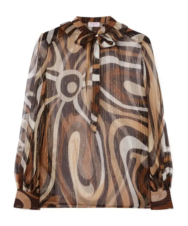 Emilio Pucci Long Sleeve Shirt - Brown