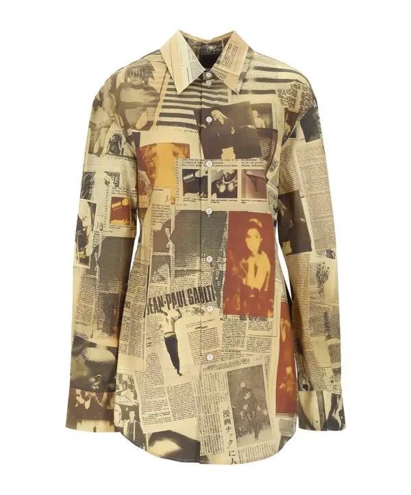 JEAN PAUL GAULTIER Newspaper Print Shirt